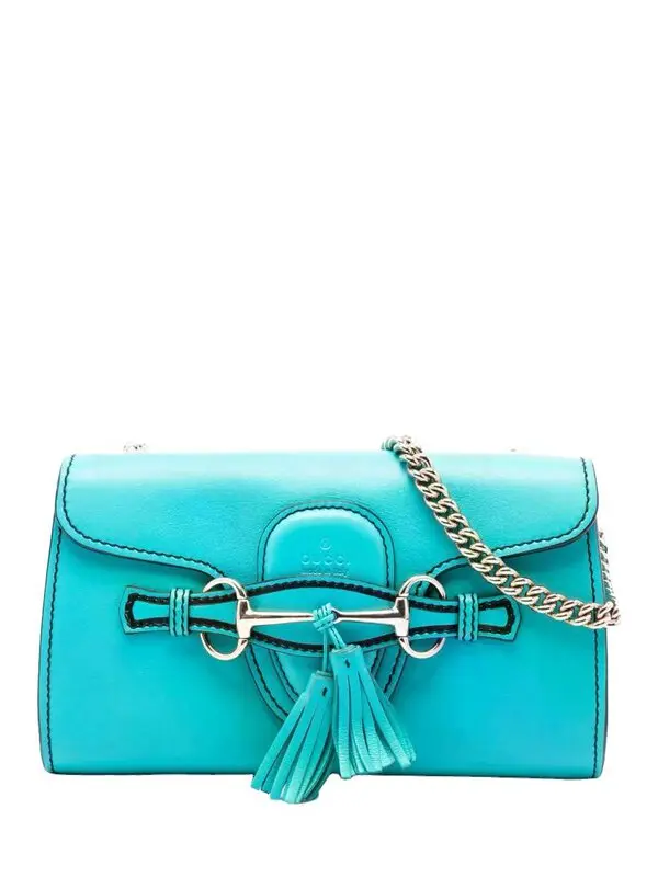 Gucci 2016-2026 Mini Calfskin Emily Crossbody Bag - Blue