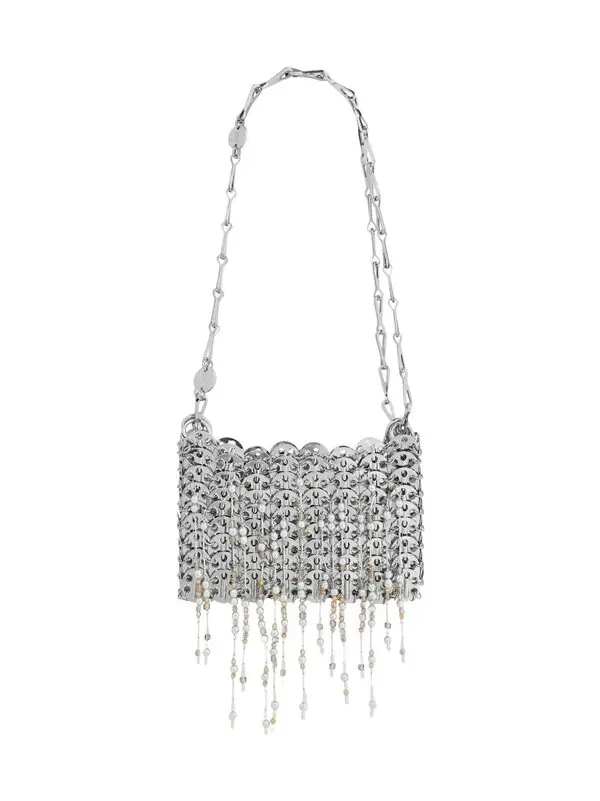 Rabanne 1969 Nano Fringed Mini Bag - Silver
