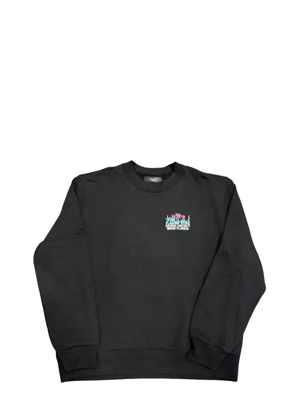 Amiri Crewneck Logo Print Sweatshirt - Black