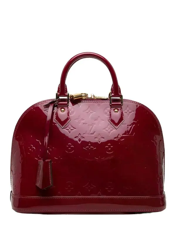 LOUIS VUITTON Monogram Vernis Alma Pm Handbag - Red