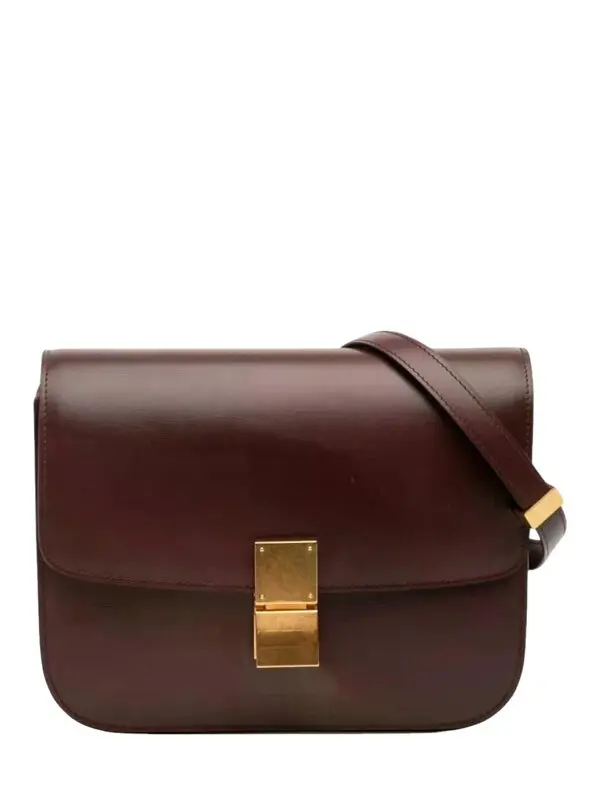 Celine Medium Calfskin Classic Box Crossbody Bag - Red