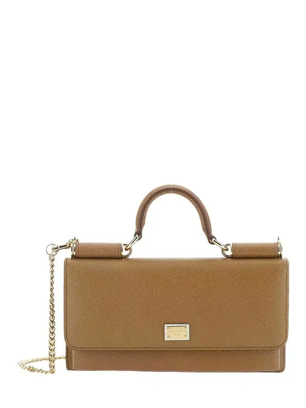 Dolce & Gabbana Dauphine Leather Mini Bag - Neutrals