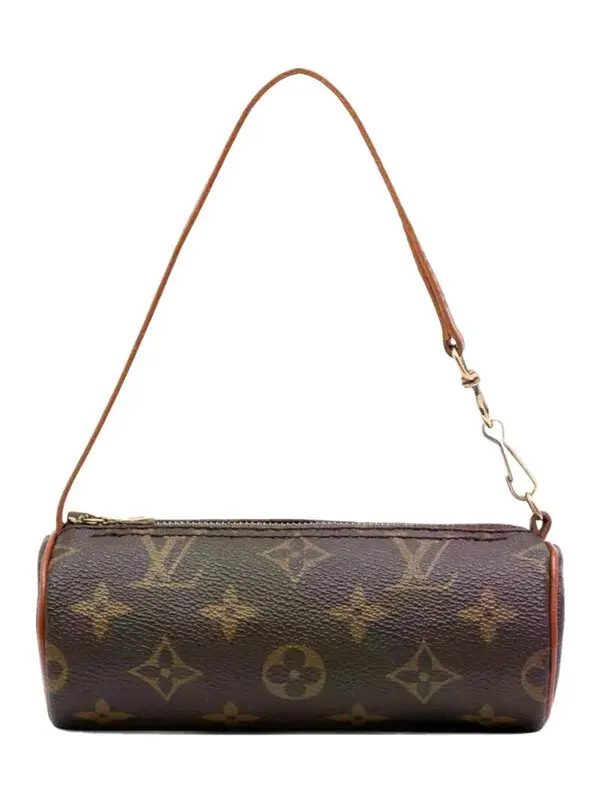 LOUIS VUITTON Monogram Papillon Pochette Handbag - Brown