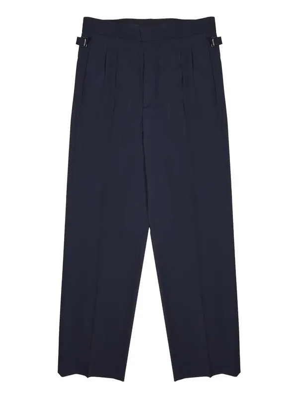 BE ABLE Wool Blend Tailored Trousers - Blue