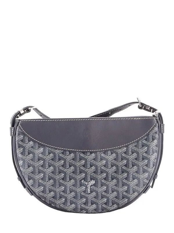 Goyard Hirondelle Shoulder Bag Coated Canvas And Leather - Gray