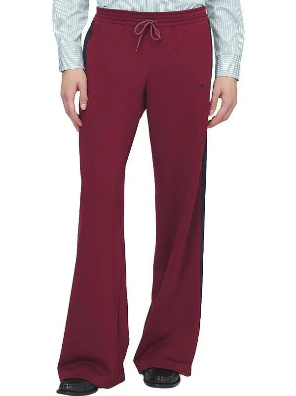 Alexander McQueen Technical Flare Drawstring Track Pants - Ruby Red