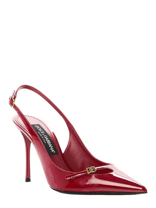 Dolce & Gabbana Pointed Slingback Pumps - Red