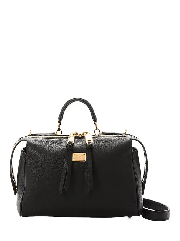 Dolce & Gabbana Leather Top Handle Bag - Black