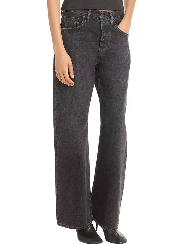 Acne Studios 2021f Mid Rise Wide Leg Jeans - Black