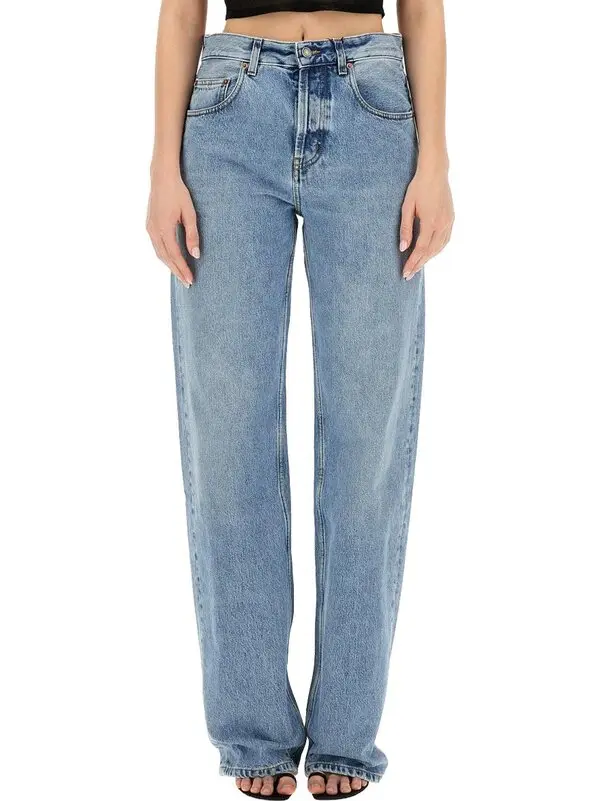 Saint Laurent 100% Cotton Mini Jeans - Denim