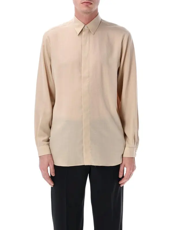 LARDINI Oversized Shirt - Beige