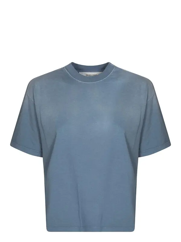 GOLDEN GOOSE Embroidered T-shirt - Blu