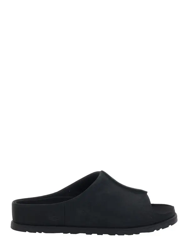 UGG Waterproof Nubuck Slip-on Slide Sandals - Black