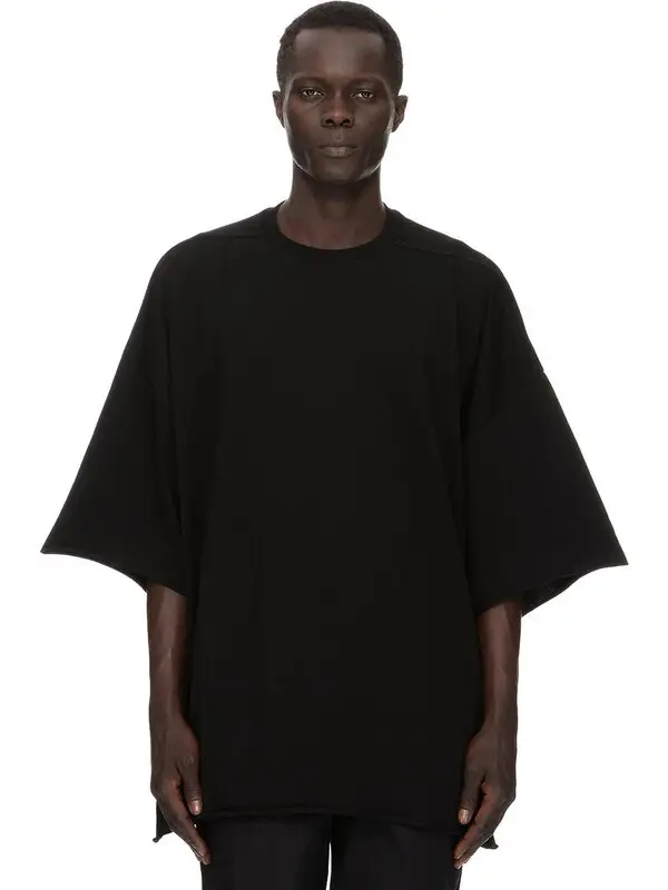Rick Owens Hip-length Oversized Short Sleeve T-shirt - Nero