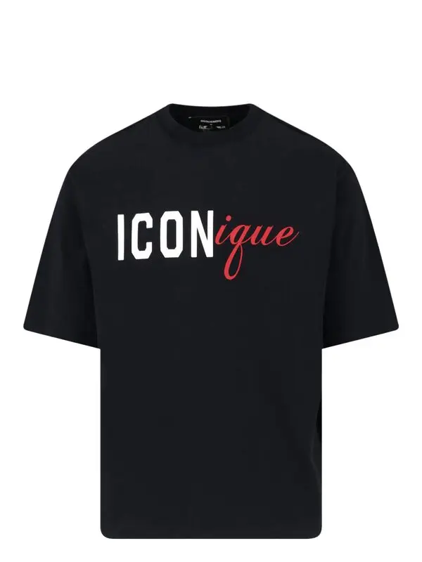 Dsquared2 Graphic Cotton T-shirt - Black