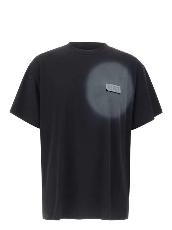 MAISON MARGIELA Graphic Cotton Crewneck T-shirt - Black