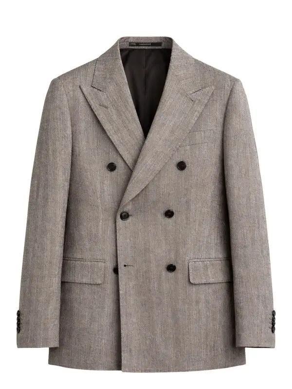 Tagliatore Tailored Double-breasted Jacket - Brown
