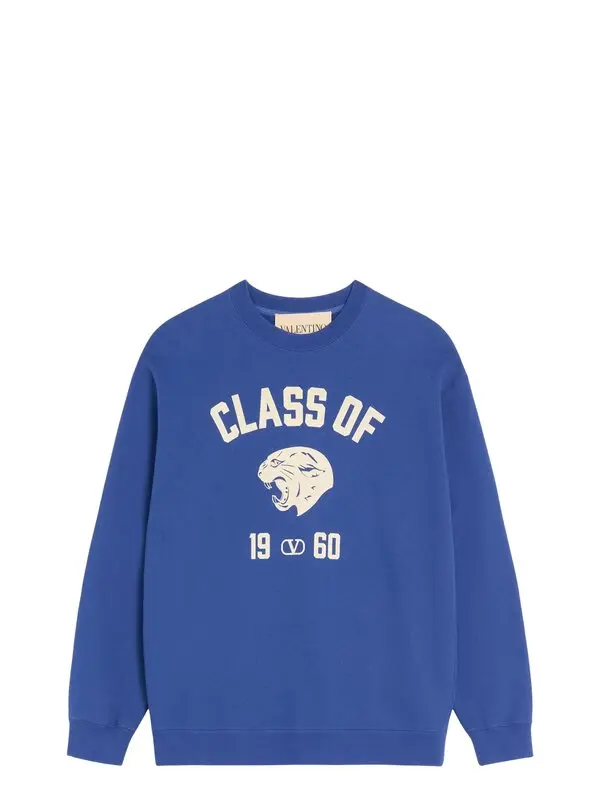 Valentino Garavani Class Of 1960" Printed Crewneck Sweatshirt - Navy