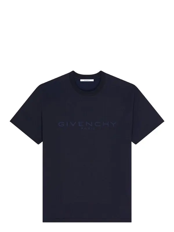Givenchy Stylish Cotton-silk Blend T-shirt For - Navy
