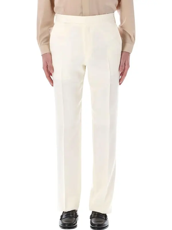 LARDINI Straight Trousers - Ivory