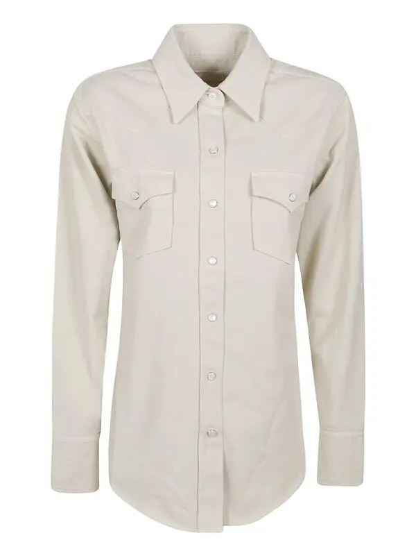 A.p.c. Classic Mini Shirt In Organic And Recycled Cotton - Ecru