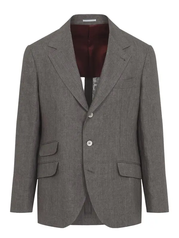 Brunello Cucinelli Linen Blazer - Brown