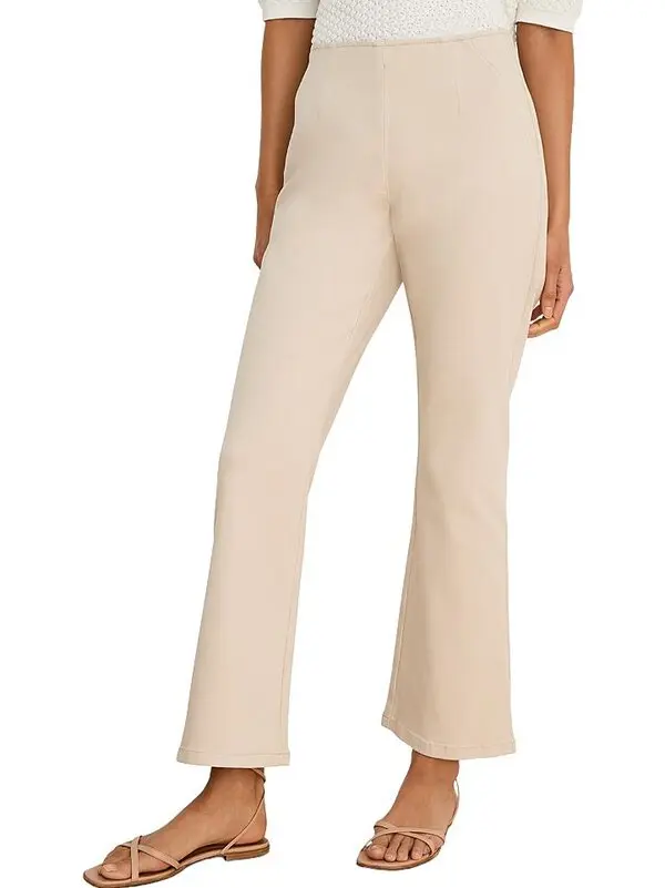NIC+ZOE Berkeley High Rise Ankle Bootcut Jeans - Macadamia