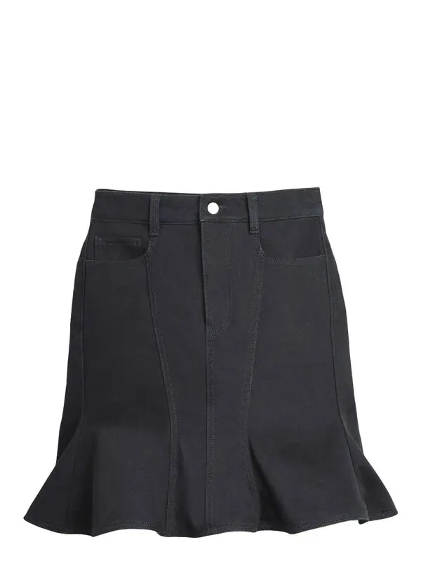 Marc Jacobs Flared Denim Mini Skirt - Black
