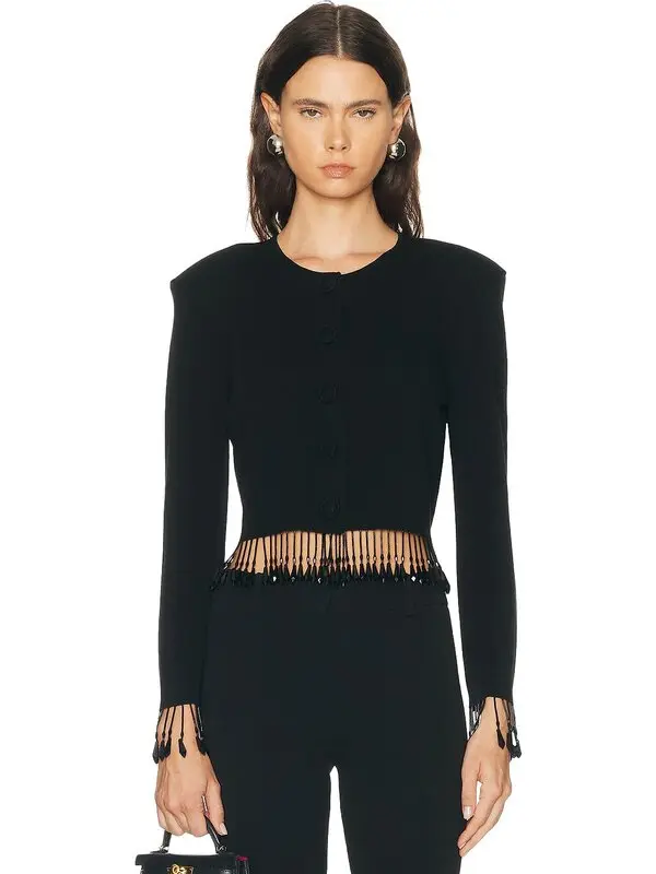 BY MALENE BIRGER Shelly Embellished Knit Top - Black
