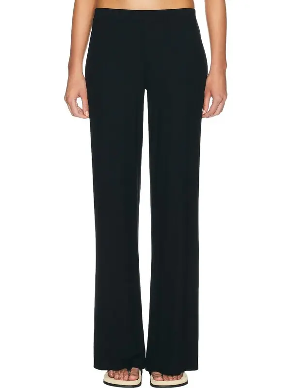 Eterne Easy Lounge Butter Rib Pant - Black