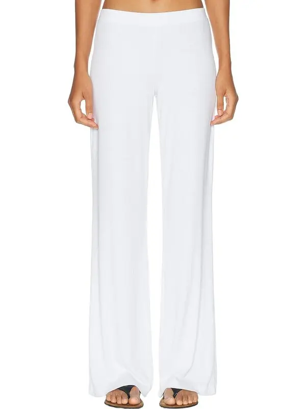 Eterne Easy Lounge Butter Rib Pant - White