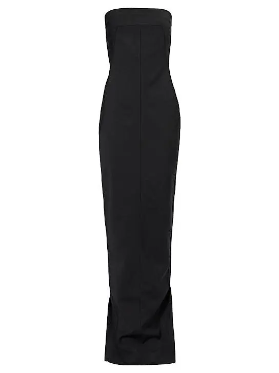 Rick Owens Bustier Strapless Stretch-wool Gown - Black