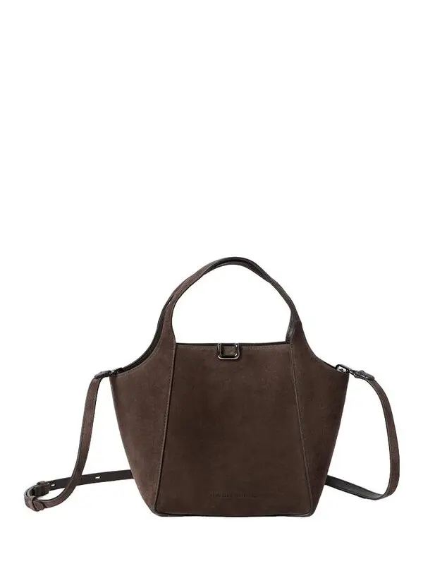 Brunello Cucinelli Suede Bucket Bag - Espresso