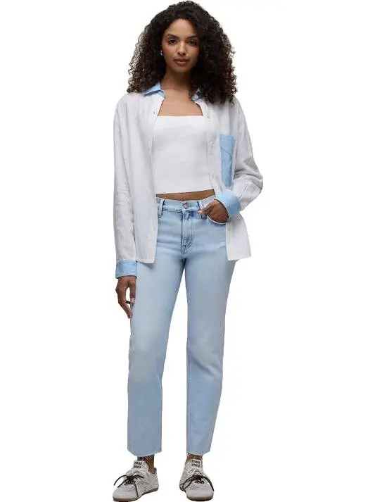 Hudson Jeans Nico Straight Ankle Jeans - Ocean Front