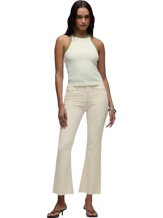 Hudson Jeans Barbara Flap Pocket Bootcut Crop - Ecru