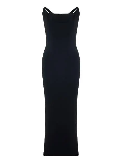 PCFG Daydreamers Cross Back Knit Maxi Dress - Black