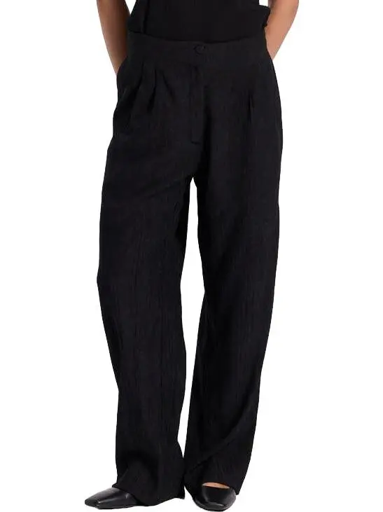 Ronen Chen Textured Straight-leg Pants - Black