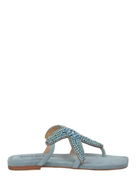 ALMA EN PENA Embellished Star Flat Sandals - Blue