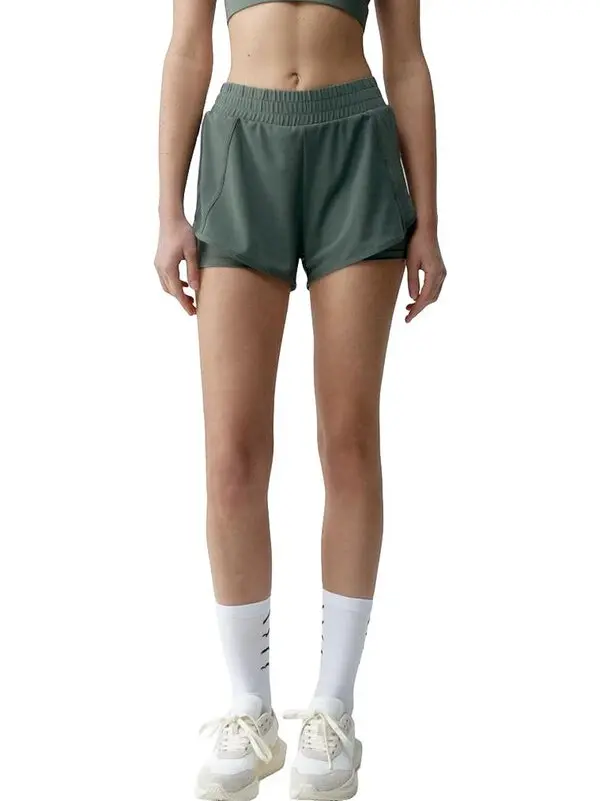 BORN LIVING YOGA Performance Sports Shorts - Tea