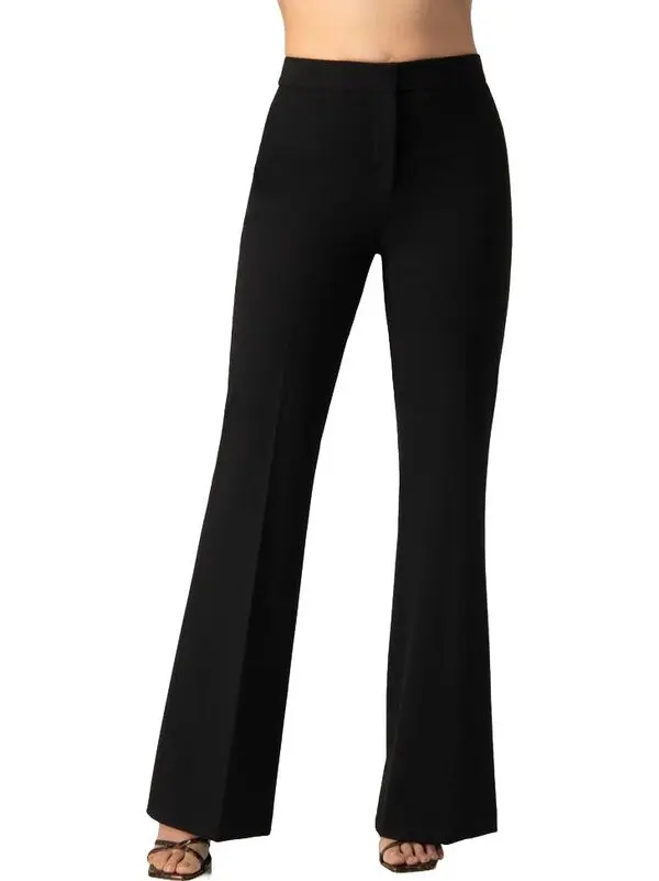 IVONNE Flare Leg Trousers - Black