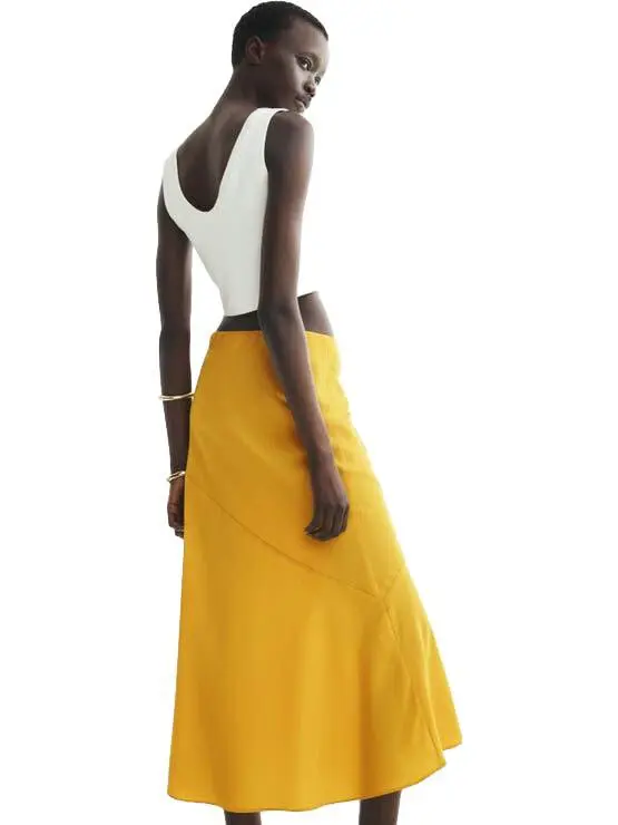 H&M Satin Slip Skirt - Orange