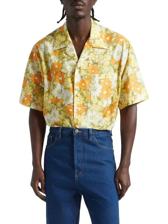 Valentino Garavani Floral Camp Shirt - Yellow Multi