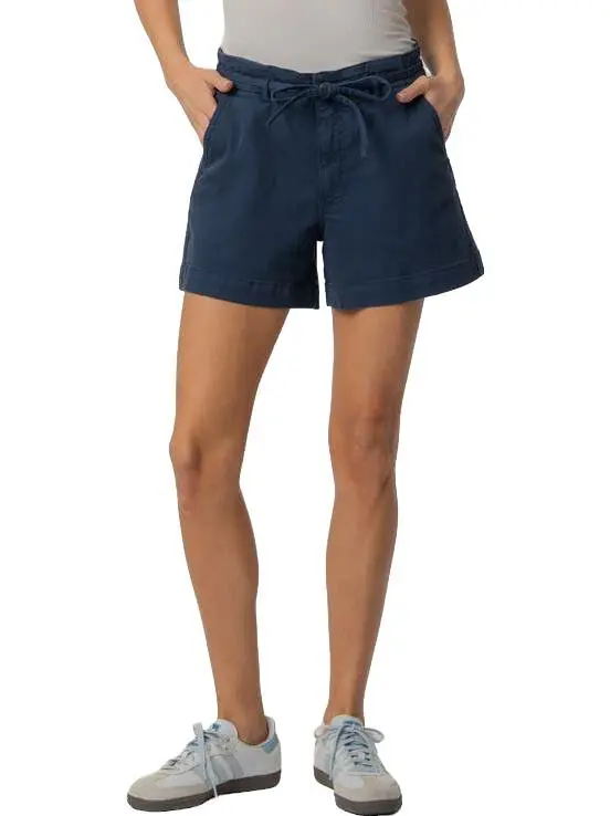 Kut From The Kloth Jane High Waist Twill Drawstring Shorts - Navy