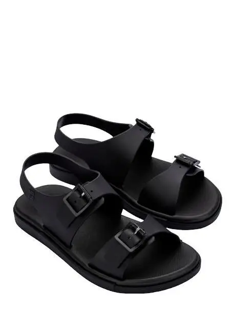 Melissa Slingback Sandals With Adjustable Buckle Straps - Black