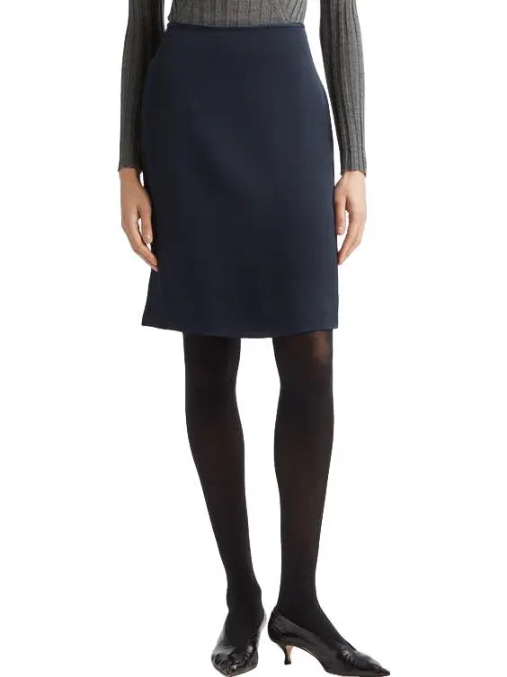 JIL SANDER Sablé Satin A-line Skirt - Midnight