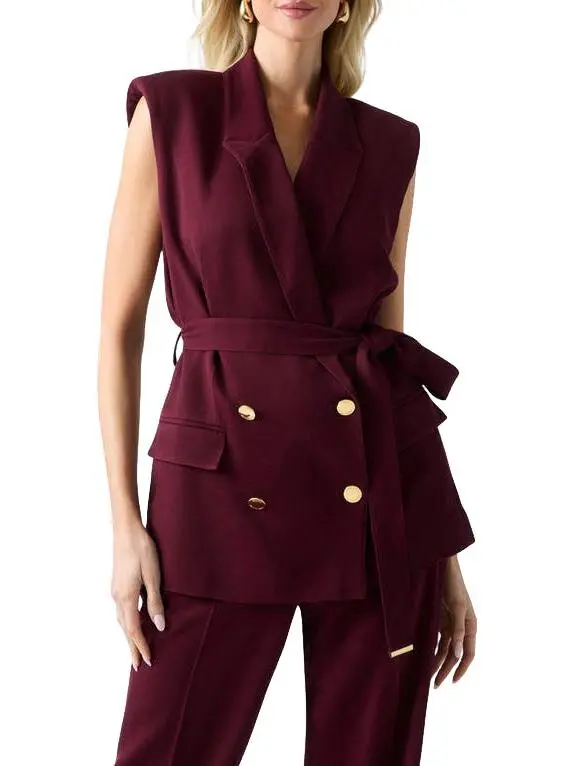 MARCIANO Rashida Double-breasted Vest - Open Red