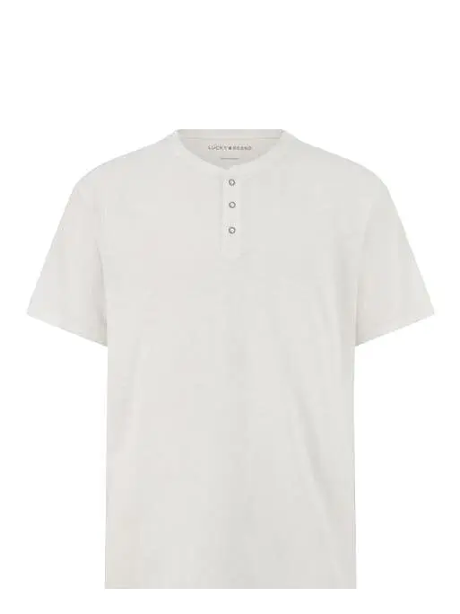 Lucky Brand Weekend Slub Cotton Henley - Bright White
