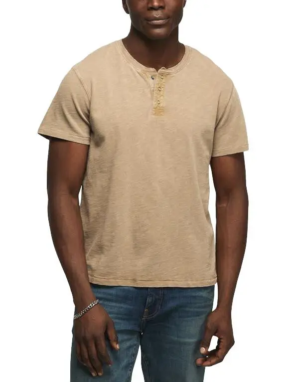 Lucky Brand Weekend Slub Cotton Henley - Timber Wolf