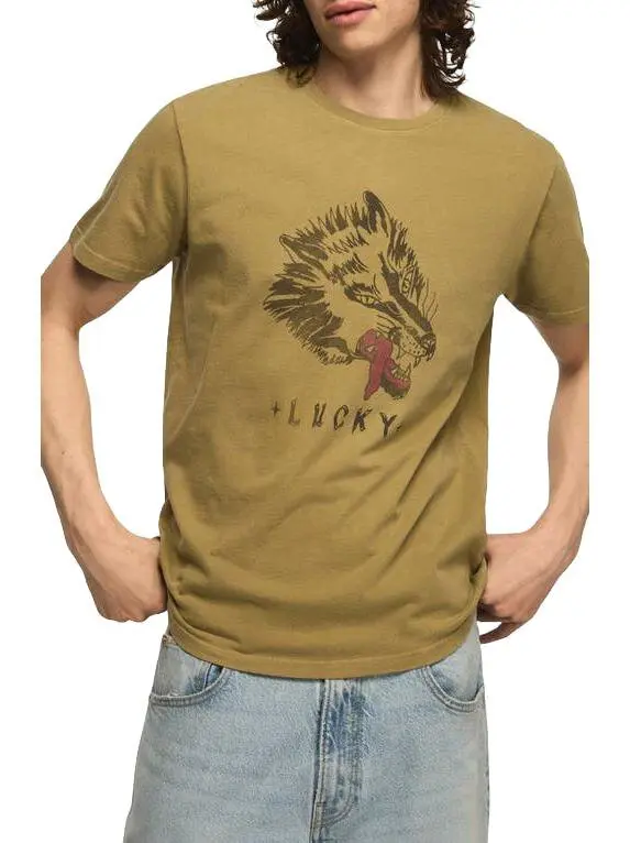 Lucky Brand Born To Lose Wolf Cotton Graphic T-shirt - Boa