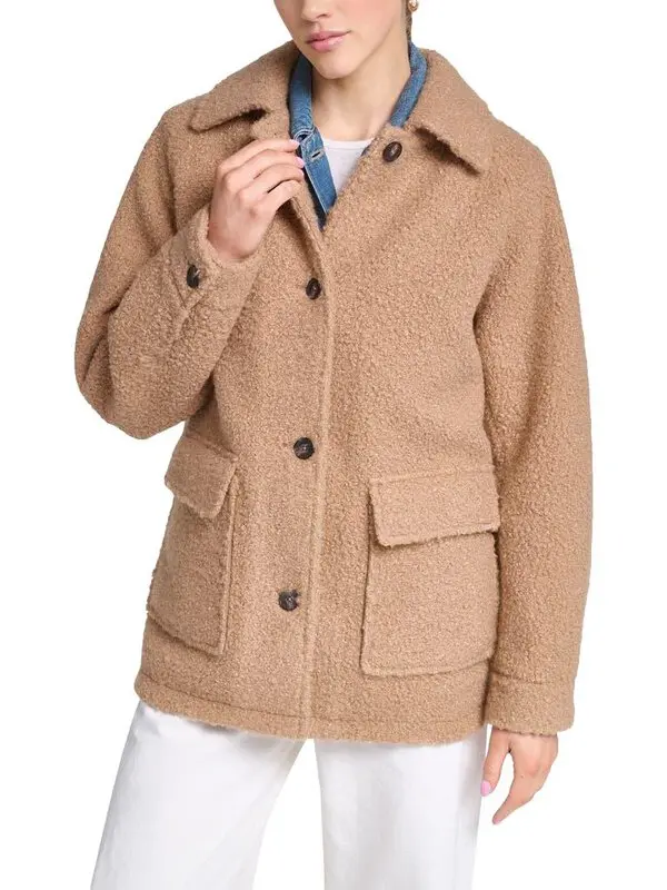 LEVI'S Textured Boucle Shacket - Chestnut